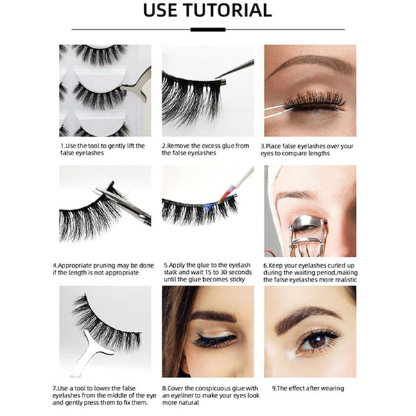 1 pair of 3D imitation mink false eyelashes laser box – MSmakeupoem.com