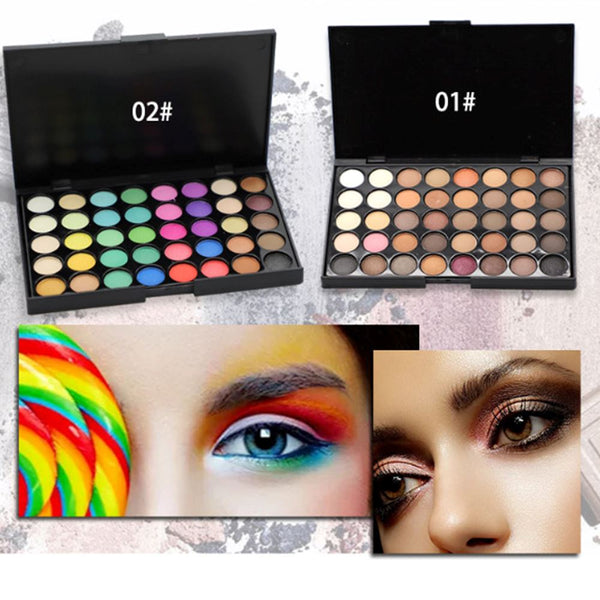 40 Color Eyeshadow Palette Matte/Shimmer – MSmakeupoem.com