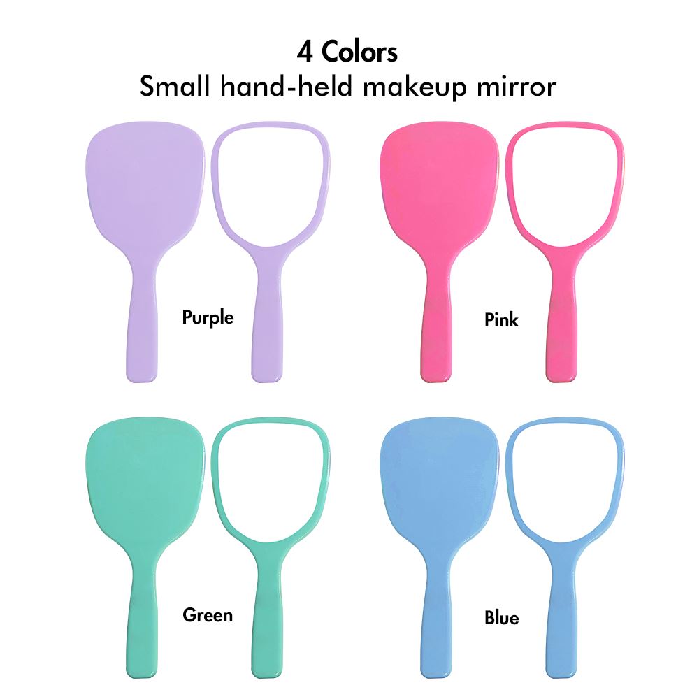 4 Colors Small Hand-held Makeup Mirror – MSmakeupoem.com