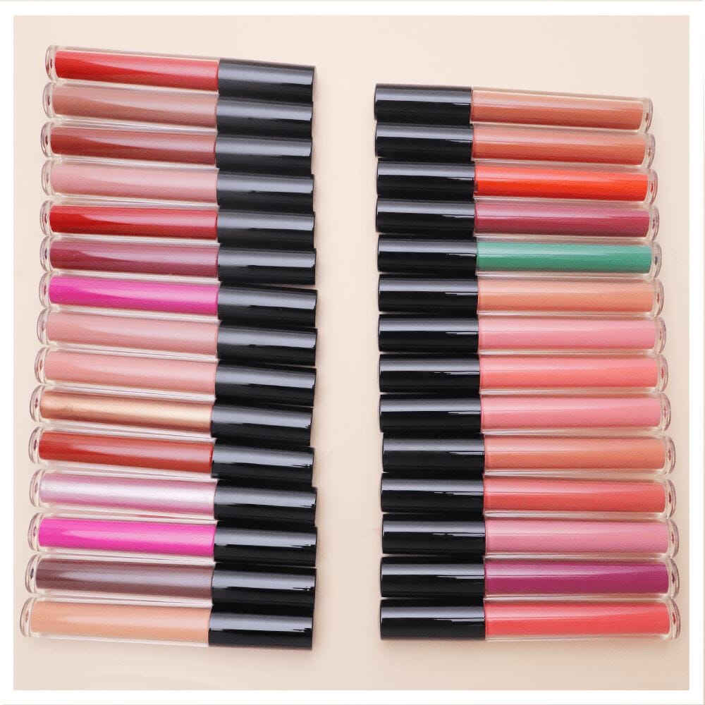 【Flash Sale $0.99 】29 Colors Black Lid Round Tube Liquid Lipstick ...