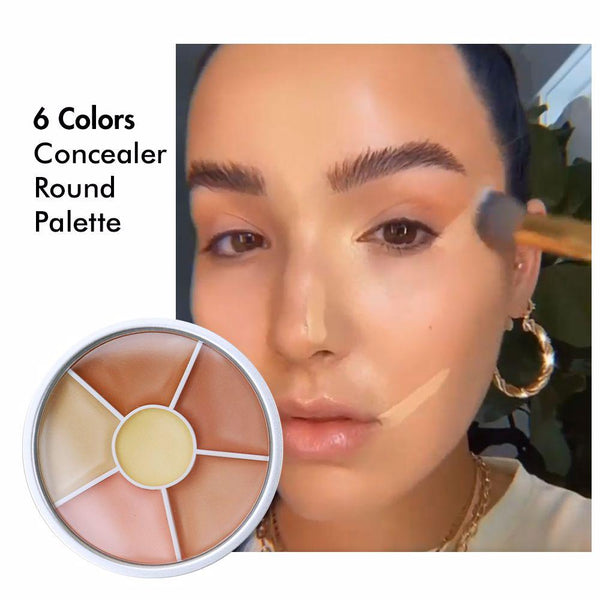 6 Colors White Full Coverage Concealer Palette& Vegan Concealer Privat ...