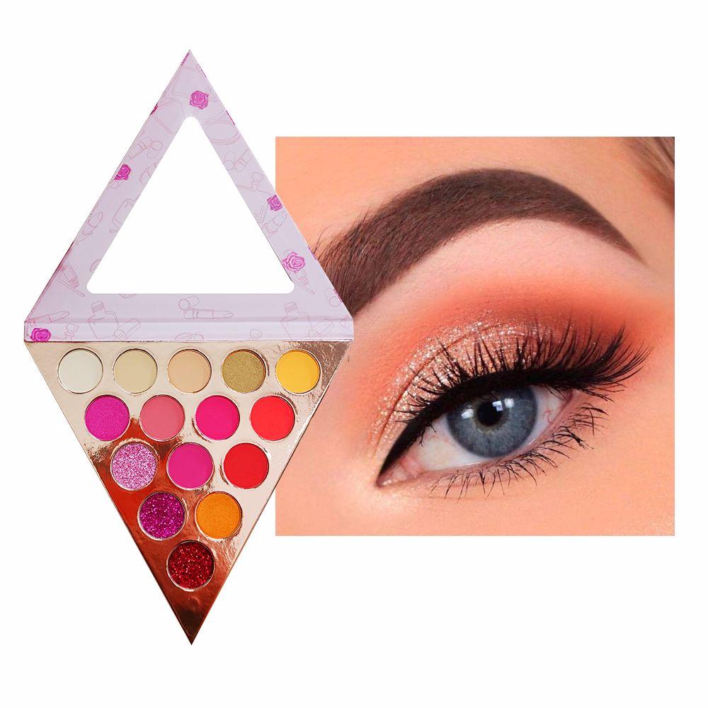15 Colors Triangle Blush Eyeshadow Palette – MSmakeupoem.com