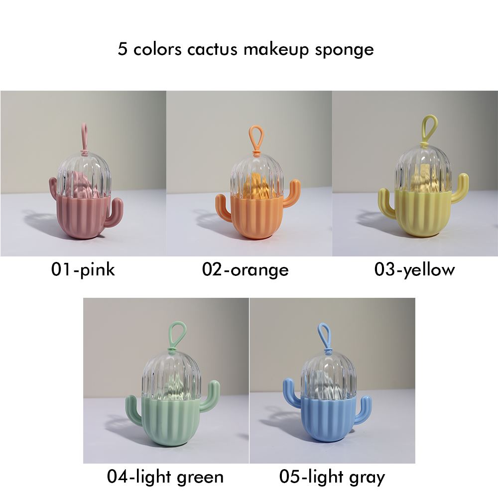 5 colors cactus makeup sponge – MSmakeupoem.com
