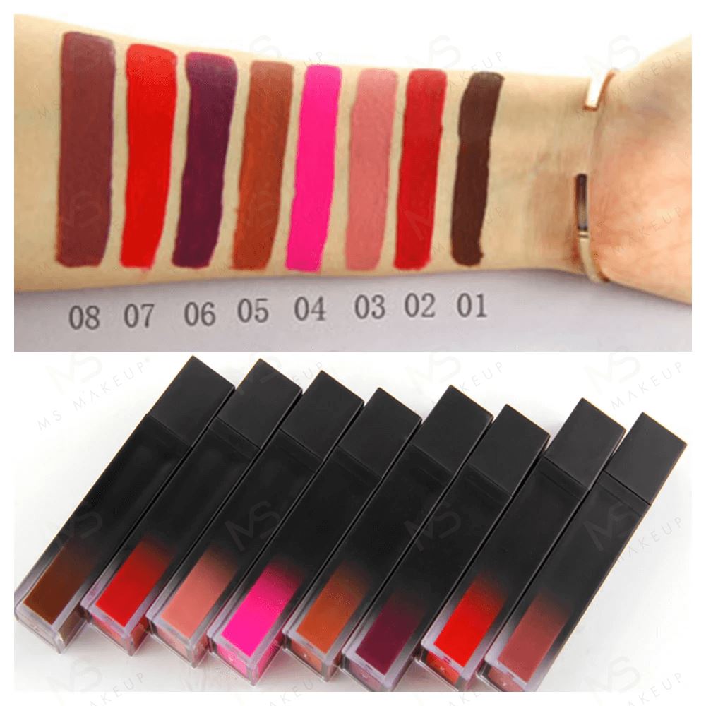 8 Colors Gradient Square Tube Liquid Lipsticks – MSmakeupoem.com