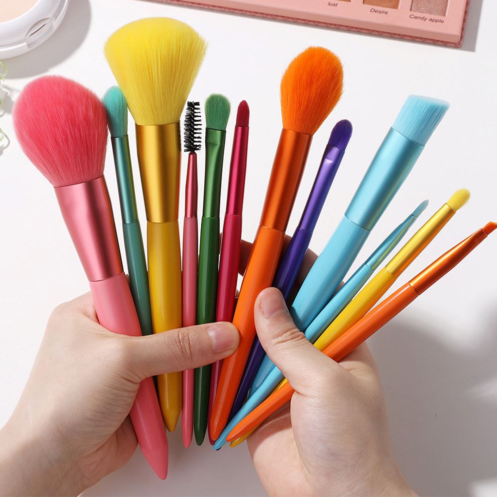 12pcs Candy Color Makeup Brushes – MSmakeupoem.com