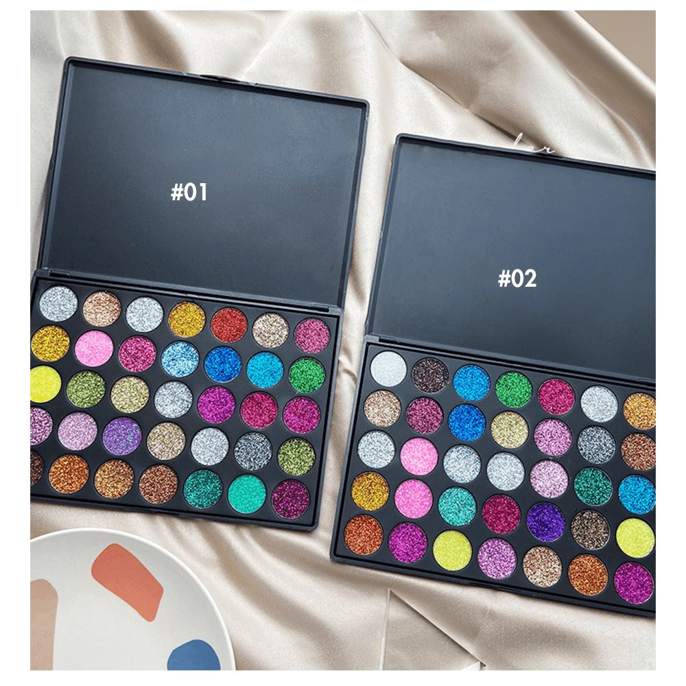 35 Colors Glitter Eyeshadow Palette – MSmakeupoem.com